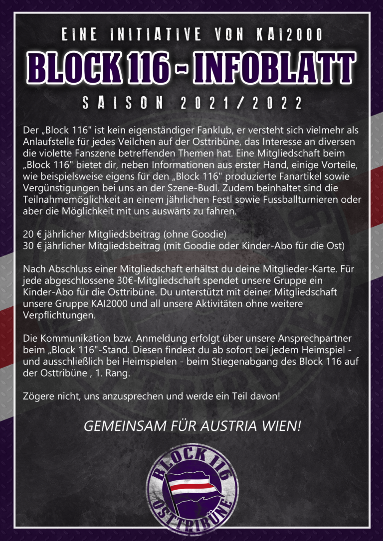 BLOCK 116 SAISON 2021/22 – KAI2000